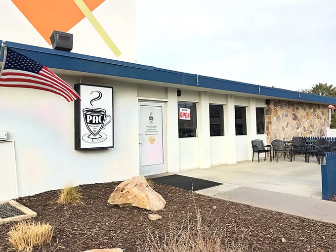 An American flag waves welcome outside this unassuming breakfast haven. Like finding a secret concert venue, the plain exterior belies the symphony of flavors waiting inside.