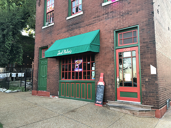 The emerald awning beckons like a burger beacon in Soulard, promising simple pleasures without pretension. This corner spot knows exactly what it is.