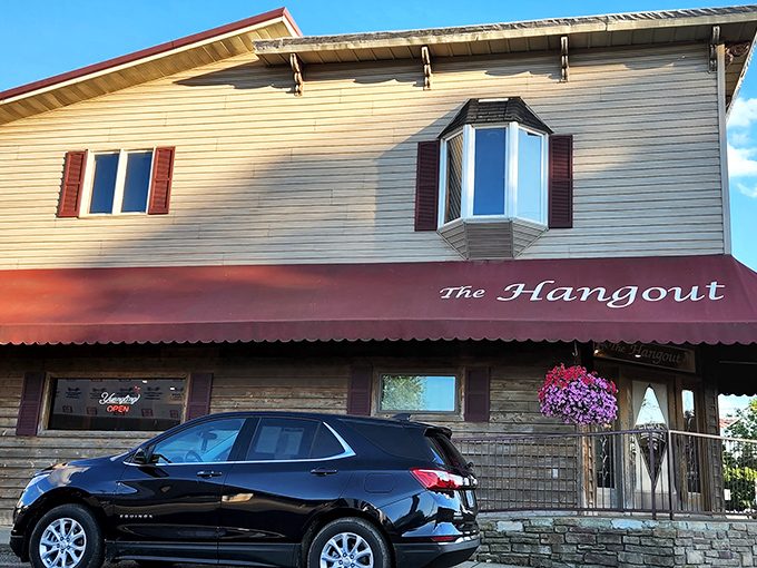 The unassuming exterior of The Hangout in Danville hides culinary treasures within, like a delicious plot twist in a small-town Ohio story.
