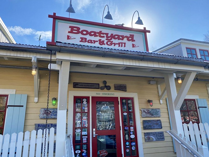 The cheerful yellow exterior with its white picket fence isn't trying too hard&mdash;it's just promising good times and better seafood ahead.