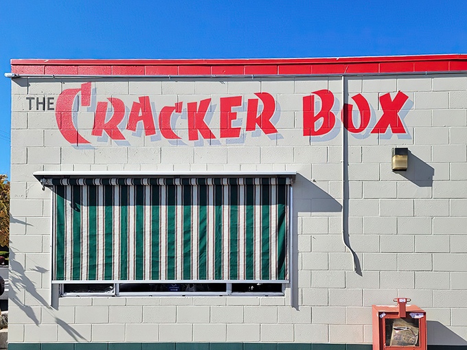 That bold red lettering against white cinderblock isn't just signage&mdash;it's a beacon for breakfast pilgrims seeking refuge from chain restaurant mediocrity.