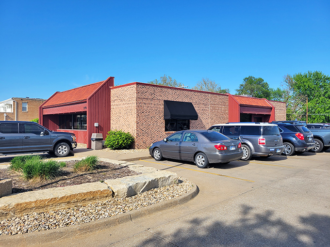 The modest brick exterior of The Pad Restaurant proves once again that culinary treasures often hide behind unassuming facades. Kansas knows its priorities.