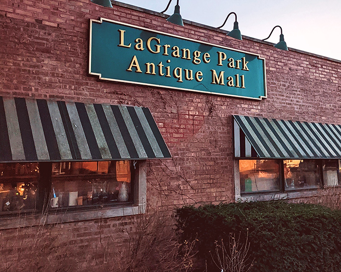 The unassuming brick exterior houses a universe of treasures within, like finding a portal to the past behind that distinctive green sign.