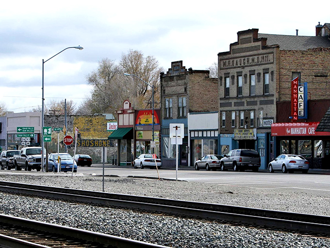 Downtown Shoshone stands as a living postcard from another era, where historic brick buildings and railroad tracks remind us that some places refuse to be rushed.
