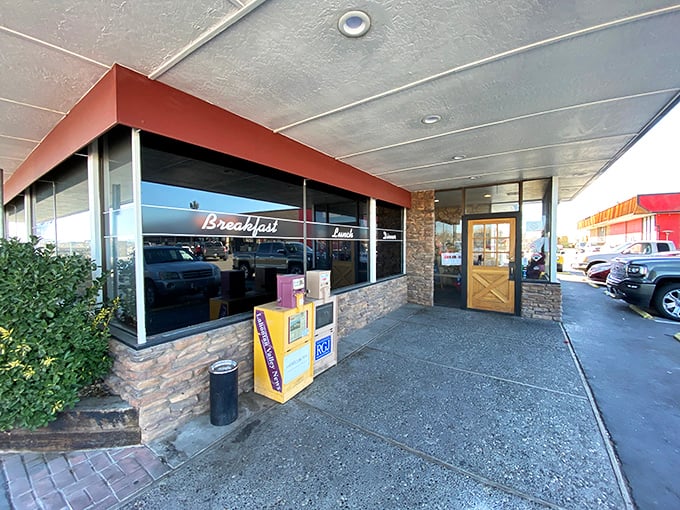 The stone facade and welcoming entrance of Jerry's Restaurant promises breakfast bliss before you even step inside. Nevada mornings were made for this.
