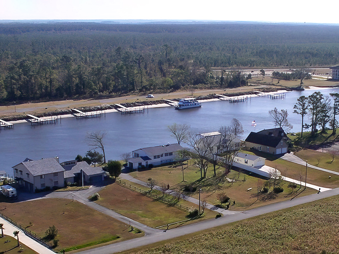 Beaufort's waterfront stretches like nature's welcome mat, where boats bob in greeting and marshlands whisper secrets of coastal living.