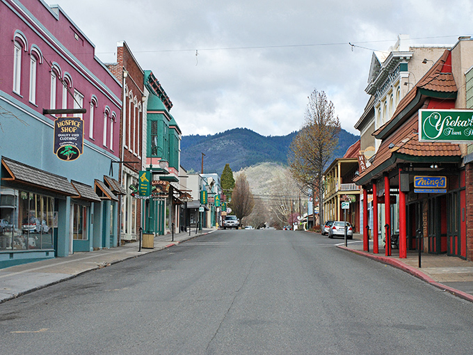 Downtown Yreka's colorful storefronts welcome visitors like old friends. The kind of Main Street where people still say good morning and mean it.