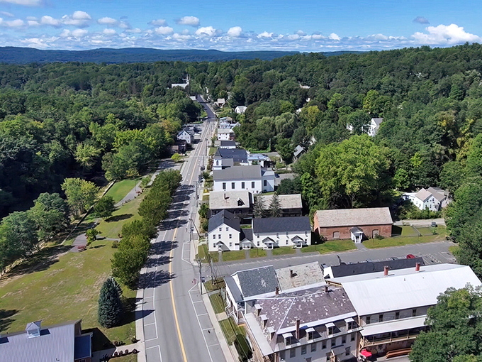 Downtown Hinsdale stretches along Route 119, where white church steeples and historic buildings prove small-town charm costs significantly less than boutique neighborhoods.