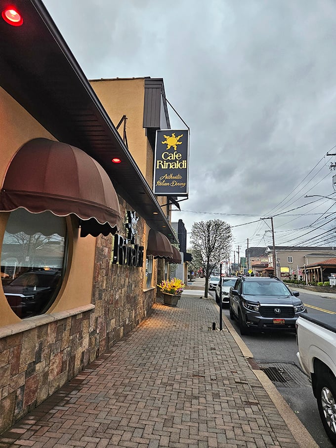 The welcoming fa&ccedil;ade of Caf&eacute; Rinaldi beckons from Main Street, its stone exterior and signature awnings promising Italian delights within. Like finding a Tuscan villa in the heart of Pennsylvania.