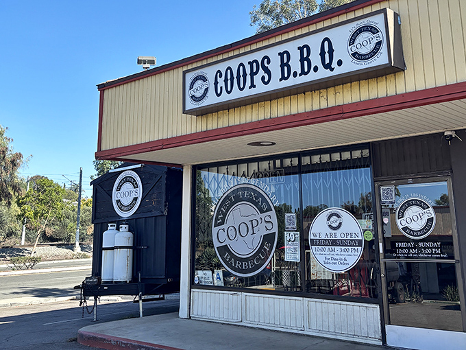 The unassuming exterior of Coop's West Texas BBQ in Lemon Grove hides culinary treasures that would make a Texan tip their hat in respect.