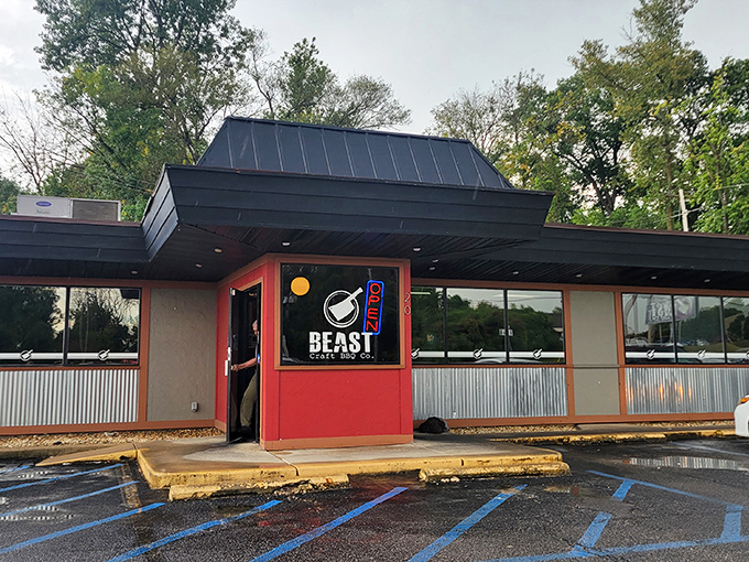 The red door beckons meat lovers like a siren call &ndash; resistance is both futile and foolish.