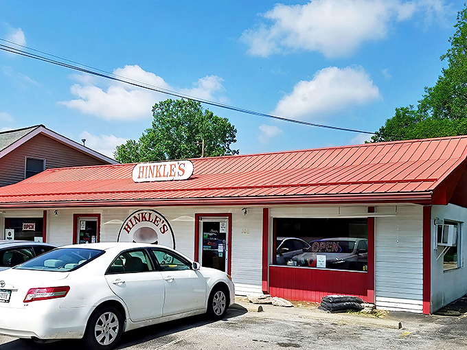 Blue skies frame this humble burger sanctuary where Bloomington locals have been getting their fix for generations. No frills, just thrills.