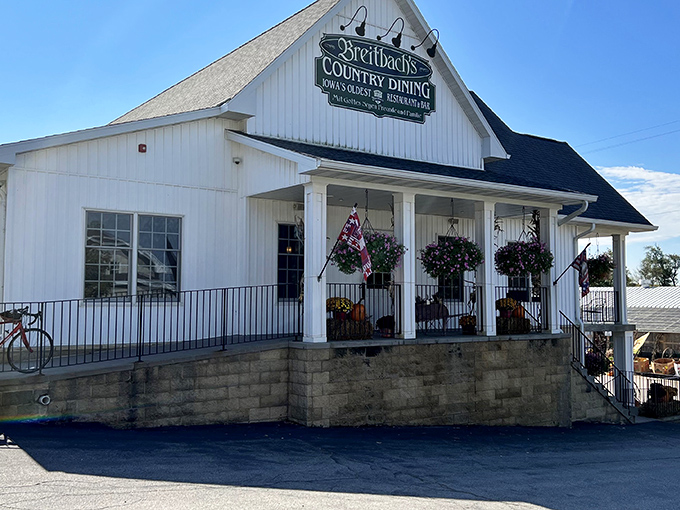 The classic white clapboard exterior of Breitbach's stands like a beacon of comfort food hope in the rolling hills of northeast Iowa.