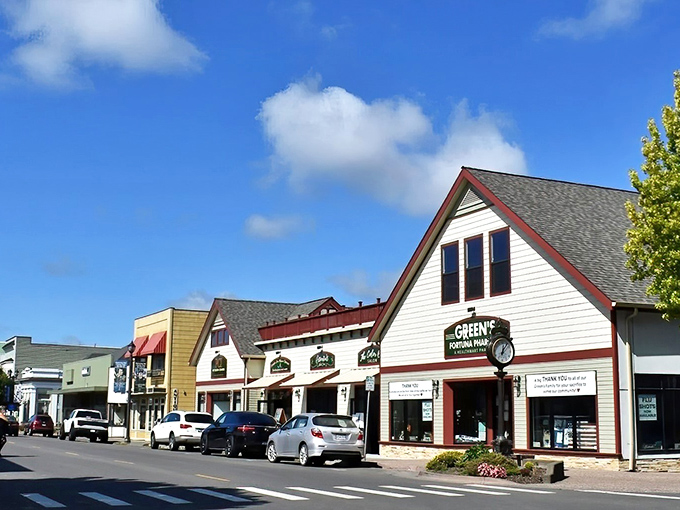 Fortuna's colorful downtown buildings bask in California sunshine, offering small-town charm with big-time character.