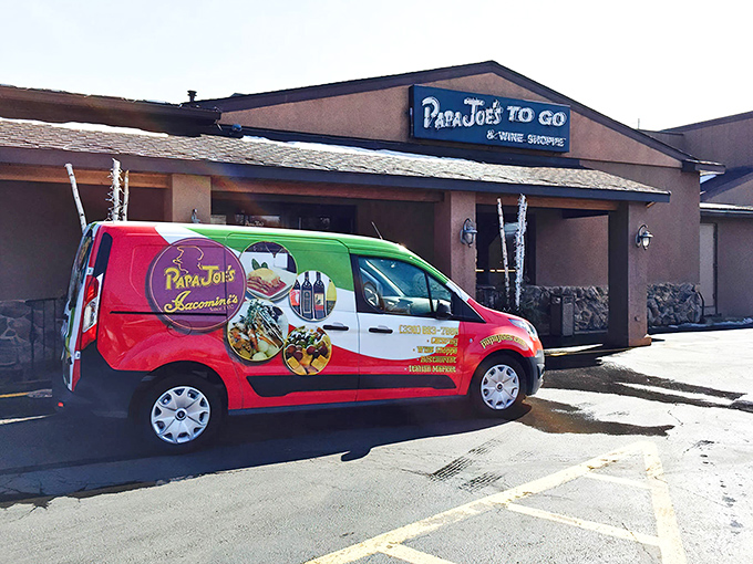 Papa Joe's welcoming exterior might not scream "culinary destination," but the real magic is inside&mdash;and with their own delivery car proudly sporting the restaurant's logo, you can take a taste home too.