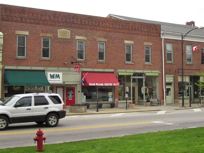 Hudson's historic red brick buildings stand like sentinels of small-town charm, where shopping feels like time travel with modern perks.