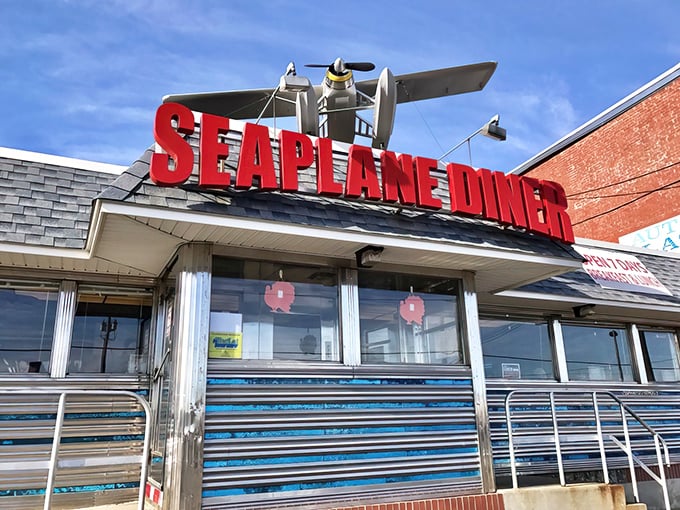 The iconic Seaplane Diner sign soars above Allens Avenue, promising comfort food that'll make your taste buds take flight. A true Providence landmark that's been fueling Rhode Islanders for generations.