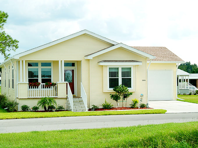 That yellow cottage charm proves retirement living doesn't mean sacrificing curb appeal for affordability.