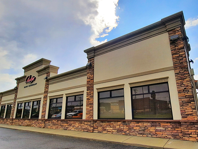 Morning light bathes Rudy's welcoming facade, hinting at the breakfast treasures within. The stone exterior keeps secrets that your taste buds deserve to discover.