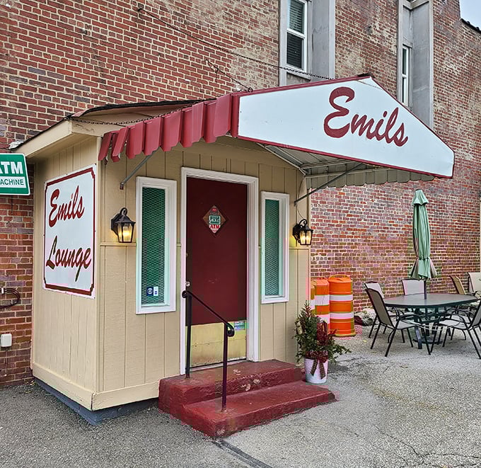 Emil's Lounge stands proudly on a Rankin corner, its unassuming brick exterior hiding culinary treasures that have drawn food lovers for generations.