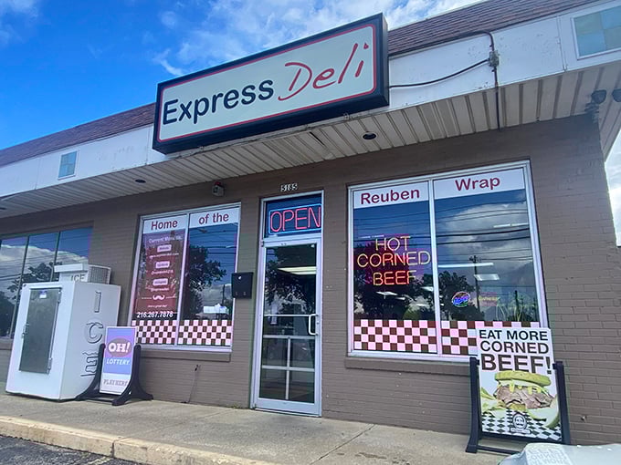The unassuming storefront of Express Deli in Brook Park might not stop traffic, but the red-checkered windows hint at sandwich greatness waiting inside.