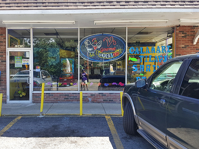 The unassuming storefront hides culinary greatness within. Like finding a diamond in a strip mall, V's exterior promises little but delivers everything.