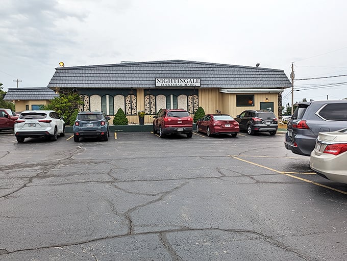 The unassuming exterior of Nightingale Supper Club hides culinary treasures within, like a delicious secret waiting to be discovered in Sturgeon Bay.