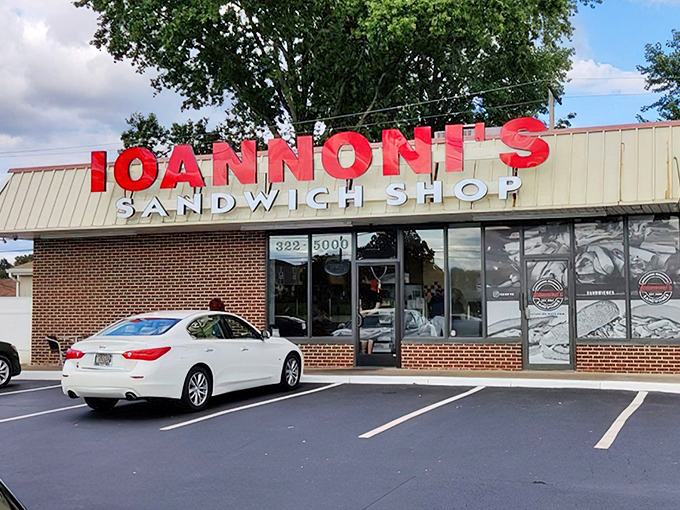 No fancy frills needed when you're serving sandwiches this good. The red and white exterior announces its purpose with refreshing honesty.