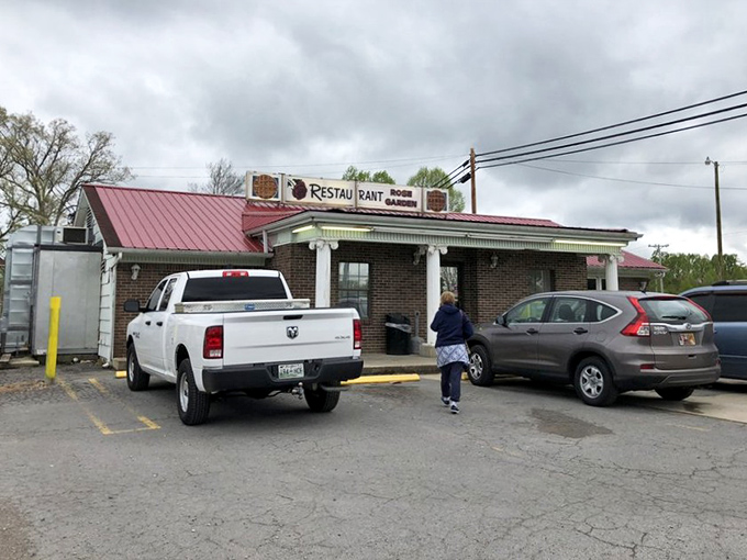 Another angle of this roadside gem reveals the classic diner architecture that's become an endangered species in our fast-casual world.