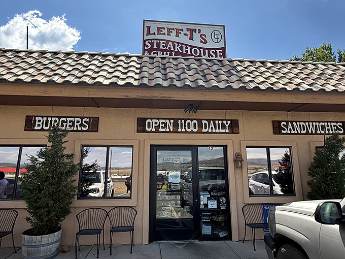 The unassuming exterior of Leff-T's hides a culinary treasure within. Like finding a diamond in the rough, this Dewey landmark promises authentic western dining.
