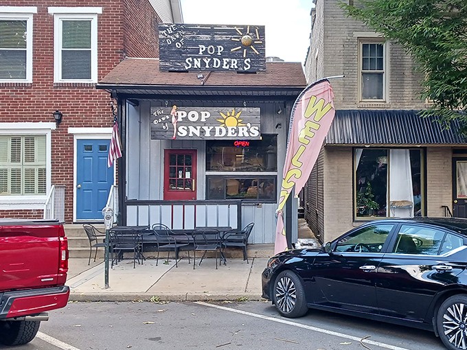 The weathered sign and modest storefront of Pop Snyder's might not scream "culinary destination," but locals know better. Some treasures don't need fancy packaging.