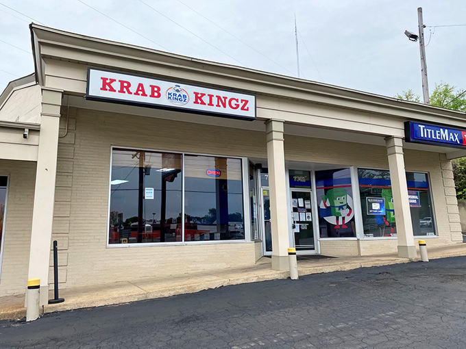 The unassuming exterior of Krab Kingz belies the seafood treasures within. Like a speakeasy for crab lovers, this modest storefront is St. Louis's worst-kept delicious secret. 