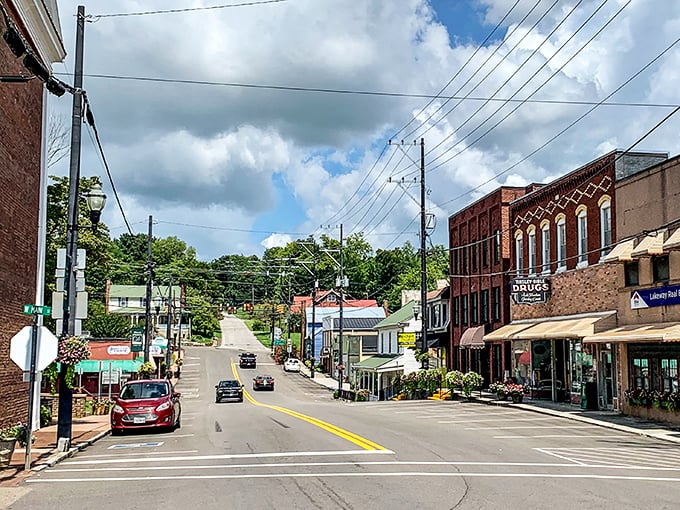 Main Street stretches before you like a Norman Rockwell painting come to life, where even the power lines seem to have small-town charm.