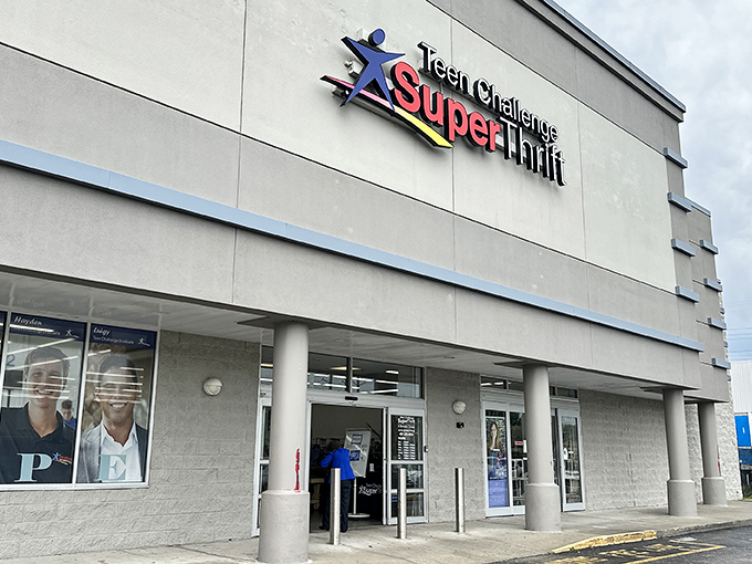 The unassuming exterior of SuperThrift belies the treasure trove within&mdash;like finding a portal to bargain heaven disguised as a regular building.