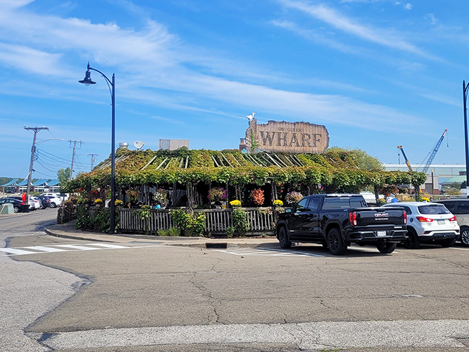 The vine-covered entrance to Smugglers' Wharf looks like it was plucked straight from a New England postcard and dropped into Pennsylvania's northwestern corner.
