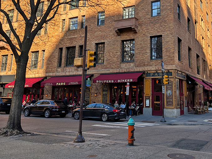 Parc's iconic burgundy awnings and wicker chairs transform this Rittenhouse Square corner into a slice of Paris that even Hemingway would approve of.