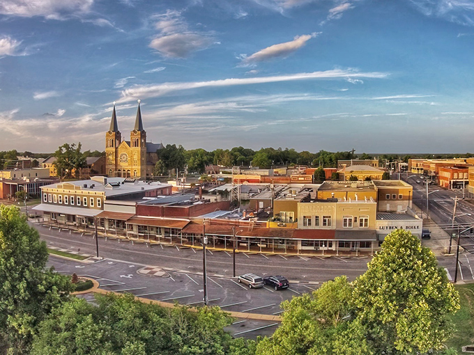 Cullman's skyline showcases those iconic twin spires of Sacred Heart Church watching over a downtown that's both charming and surprisingly vibrant.