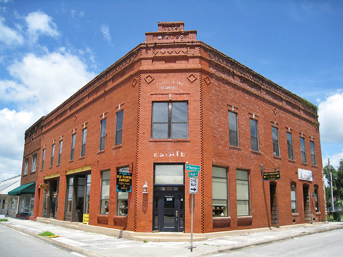This historic brick building anchors downtown Mayo with the kind of architectural character developers try (and fail) to replicate in those fancy planned communities.
