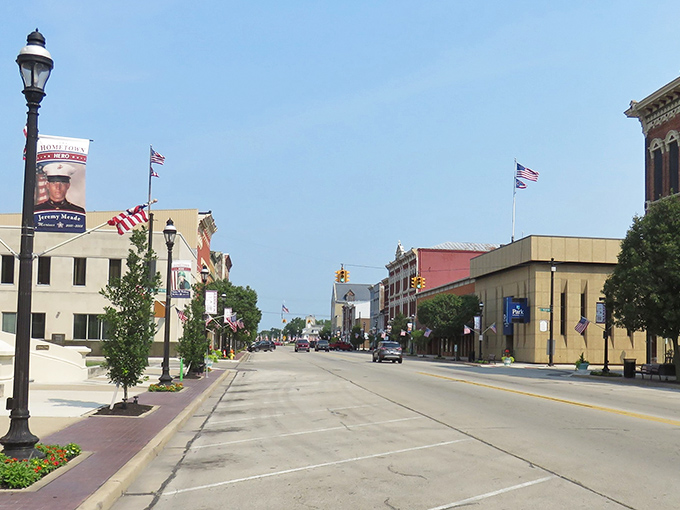 American flags flutter proudly along Greenville's downtown corridor, where patriotism isn't just for holidays—it's woven into the very fabric of daily life.