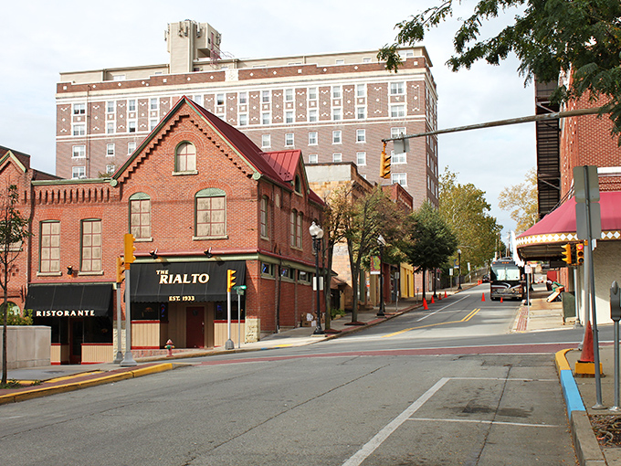 Downtown Greensburg's iconic clock tower stands like a sentinel of time, watching over brick-lined streets that practically beg you to explore them on foot.