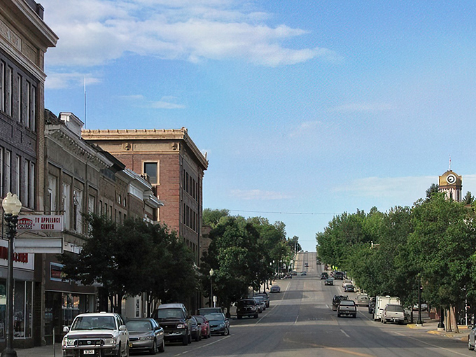 Market Street stretches toward the horizon like a Norman Rockwell painting come to life, complete with historic brick buildings and small-town charm.