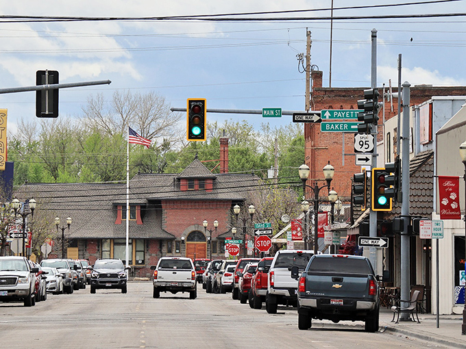 Main Street Weiser captures that perfect small-town vibe where traffic jams mean three cars at a stoplight and everyone waves anyway.