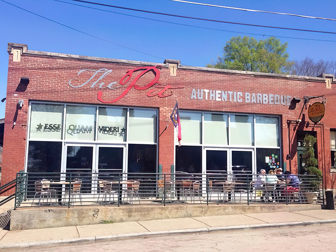 The brick exterior promises good things, and trust me, it delivers on every smoky, saucy promise.