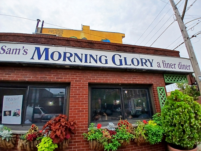 Sam's Morning Glory proudly wears its "finer diner" tagline, with colorful flower boxes that seem to say, "Yes, we care about the details &ndash; just wait till you taste the food."