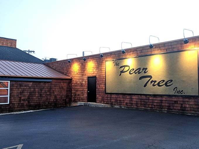 The unassuming exterior of Pear Tree Kitchen & Bar proves once again that culinary treasures often hide behind modest facades. Small-town magic awaits inside.