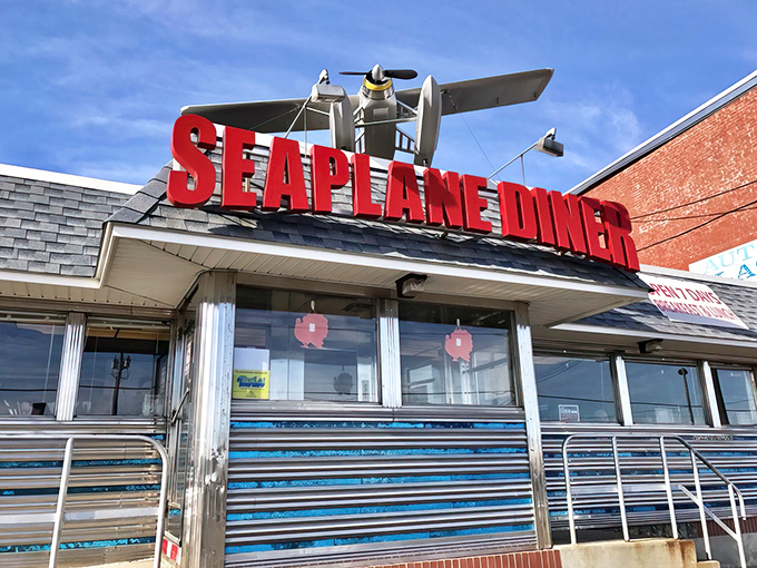 The iconic Seaplane Diner sign soars above Allens Avenue, promising comfort food that'll make your taste buds take flight. A true Providence landmark that's been fueling Rhode Islanders for generations.