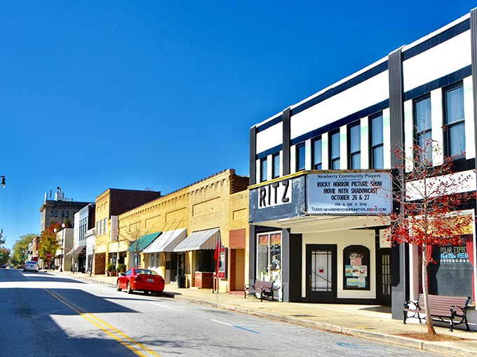 Newberry's historic downtown looks like a movie set, complete with the Ritz Theater marquee promising entertainment just as it has for generations.