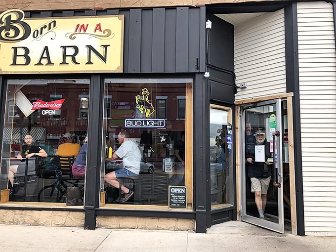 Where Wyoming hospitality meets sports bar charm. The welcoming entrance promises good times and even better food just steps from downtown Laramie.