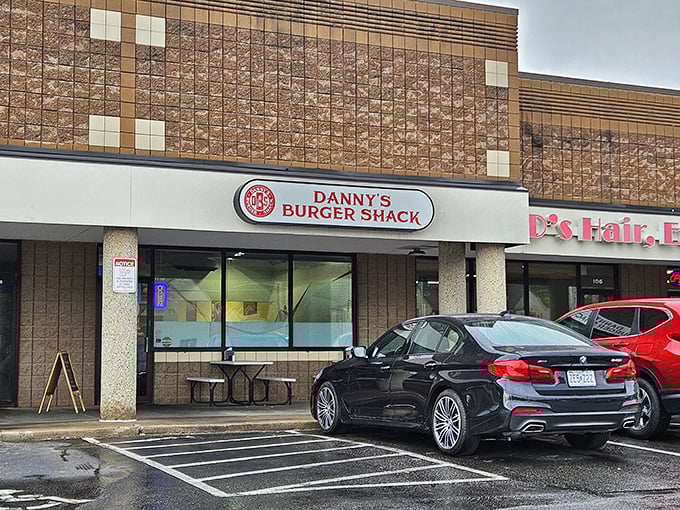 The unassuming storefront that houses burger greatness. Danny's Burger Shack doesn't need fancy architecture when what's inside speaks volumes.