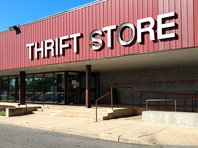 The iconic red exterior beckons like a siren song to bargain hunters. This isn't just shopping&mdash;it's a treasure hunt with purpose.